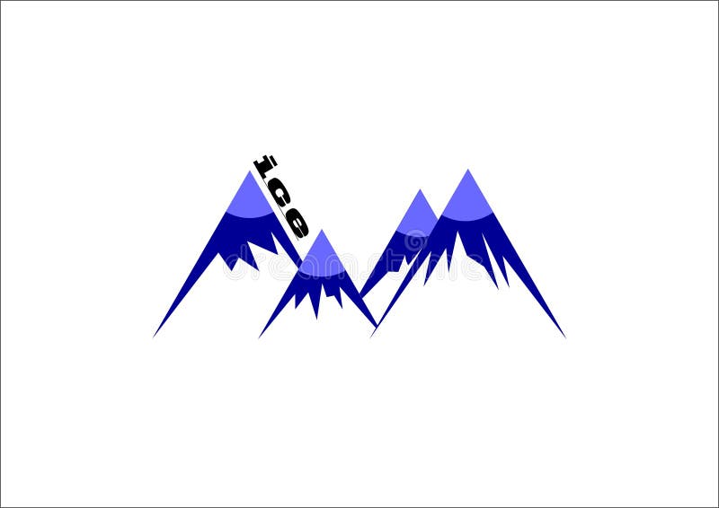 Design Logo Illustration of a Ice Mountain Stock Illustration ...