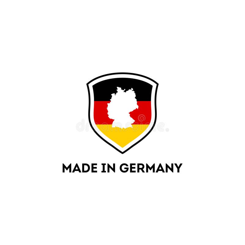 Design Logo Made in Germany. German Map German Flag Stock Vector ...