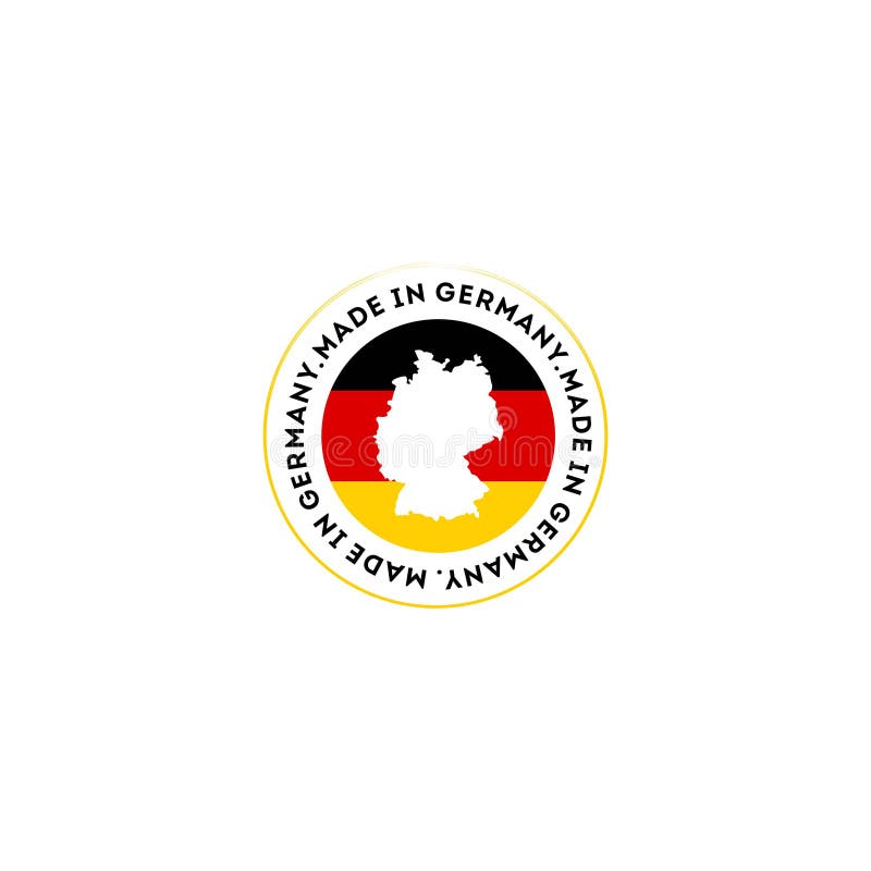 Design Logo Made in Germany. German Map German Flag Stock Vector ...
