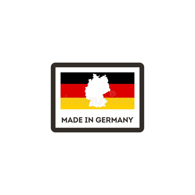 Design Logo Made in Germany. German Map German Flag Stock Vector ...