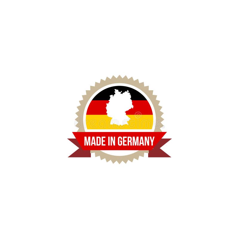Design Logo Made in Germany. German Map German Flag Stock Vector ...
