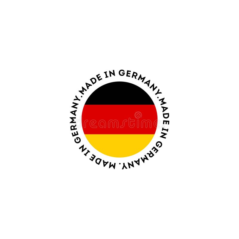Design Logo Made in Germany. German Map German Flag Stock Vector ...