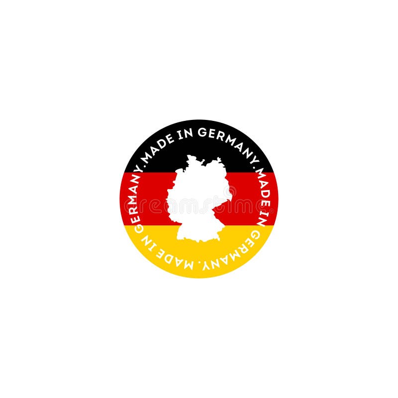 Design Logo Made in Germany. German Map German Flag Stock Vector ...
