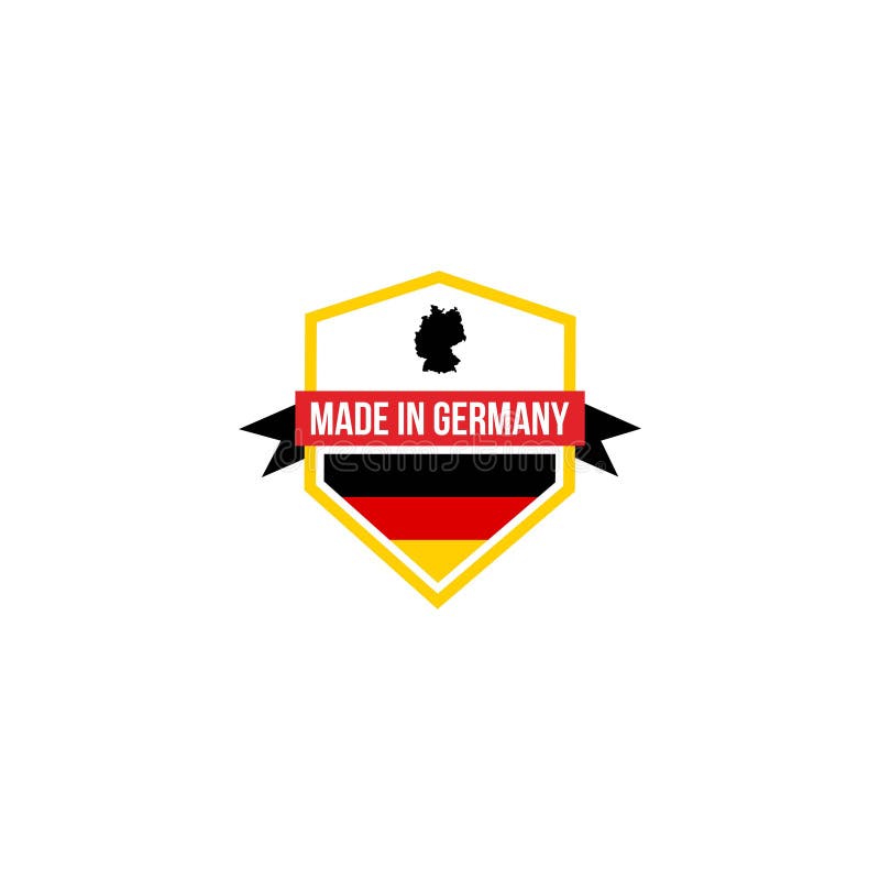 Design Logo Made in Germany. German Map German Flag Stock Vector ...