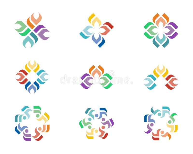 Design Logo stock vector. Illustration of colourful, flowers - 97274091