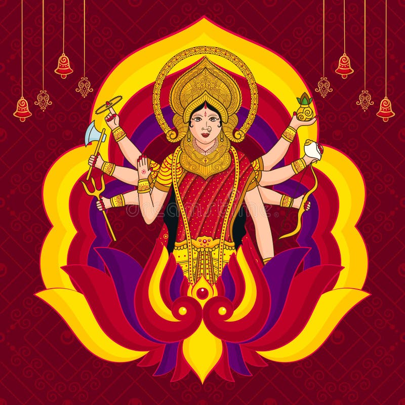 Design of Maa Durga for Navratri Puja and Celebration with Glory for ...