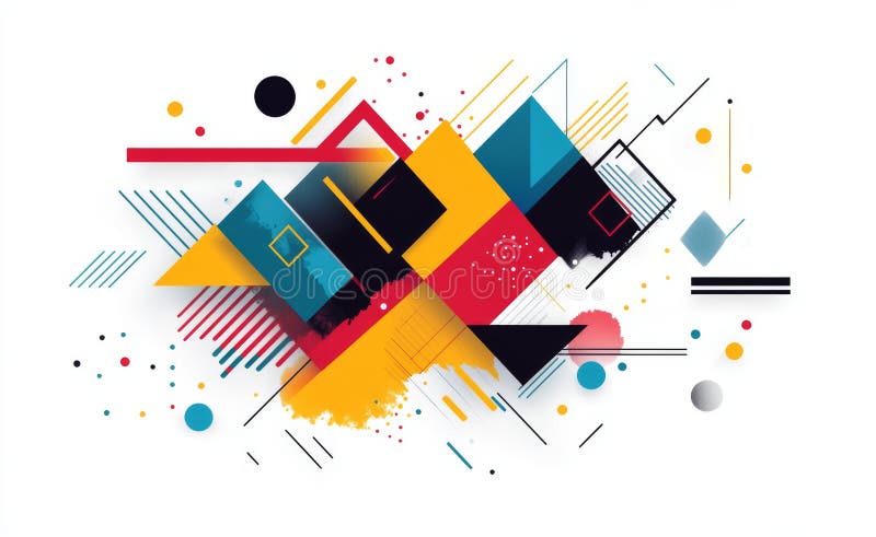 Design Made Up of Overlapping Geometric Elements. for Banners, Placards ...