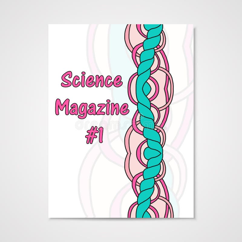 Design of Magazine Cover Whit Hand Drawn Abstract Stock Vector ...