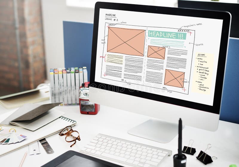 Design Magazine Creativity Layout Media Publication Concept Stock Image ...