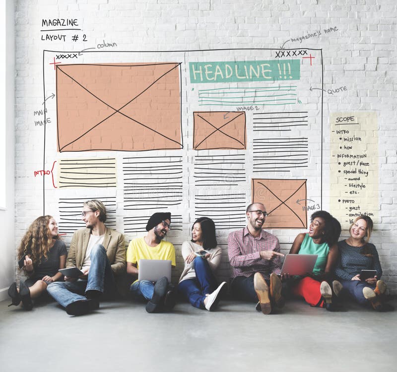 Design Magazine Creativity Layout Media Publication Concept Stock Photo ...