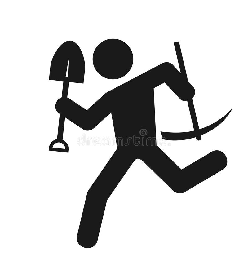 Design of Man Working Symbol Stock Vector - Illustration of industry ...