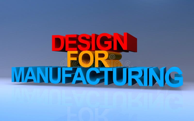 Design for Manufacturing on Blue Stock Photo - Image of materials ...