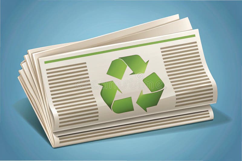 Newspaper for Recycle Newspaper Might Be Illustrated with Simple, Clean ...