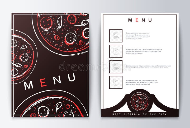 Design Menu Background Pizza for Restaurant or Coffee Stock Vector ...