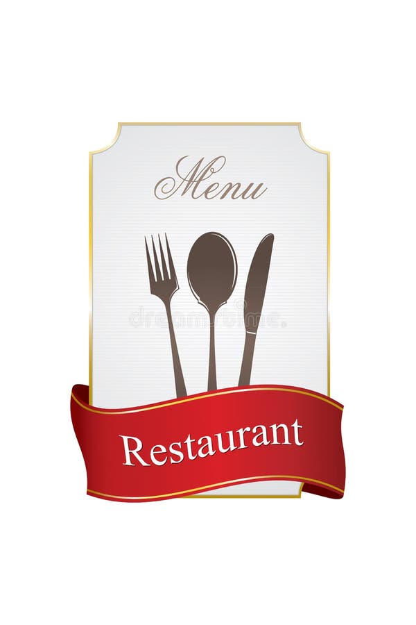 Menu Label with Calligraphic Ornament Stock Vector - Illustration of ...