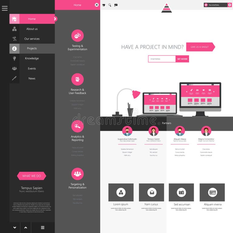 Design of the Menu for a Website. Creative Web Design Stock Vector ...