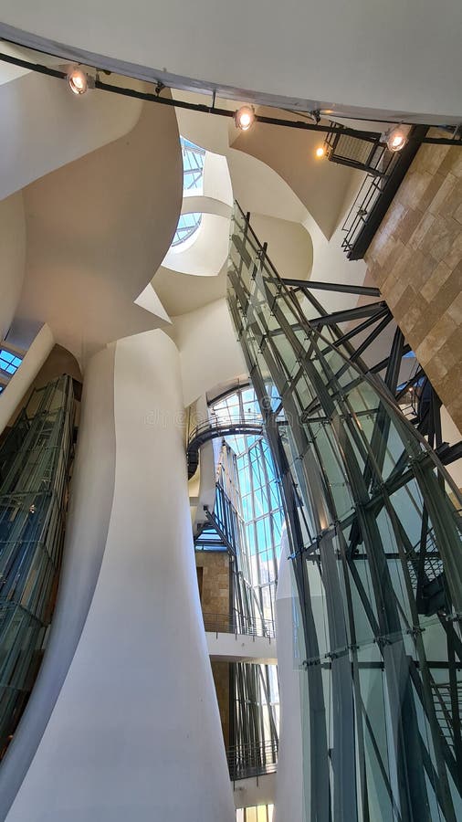 Design of Metal Structure of Modern Interior Architecture with Glass ...