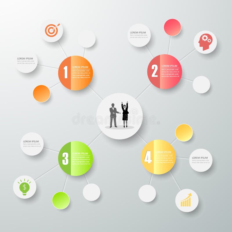 Design Mind Map Infographic, Can Be Used for Workflow, Layout, Mind Map ...