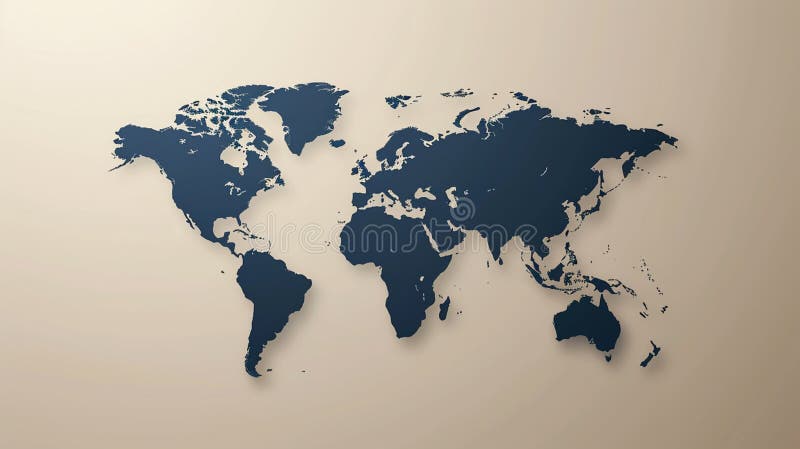Design minimal world map stock illustration. Illustration of simple ...