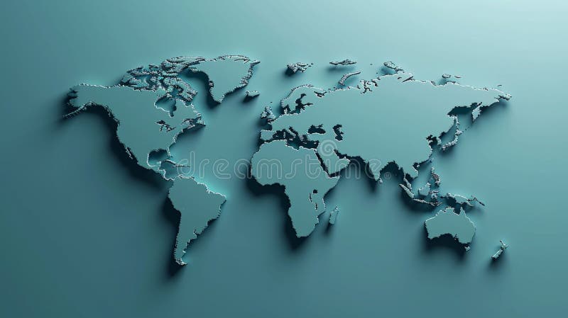 Design minimal world map stock illustration. Illustration of white ...