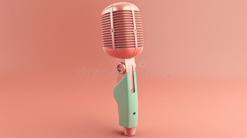 Design a Minimalist 1980s Microphone Stock Illustration - Illustration ...