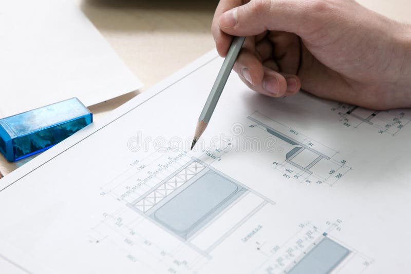 Design Model Scheme with Hand Drawing Stock Image - Image of ...