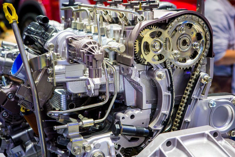 The Design of the Modern Car Engine Stock Image - Image of design ...