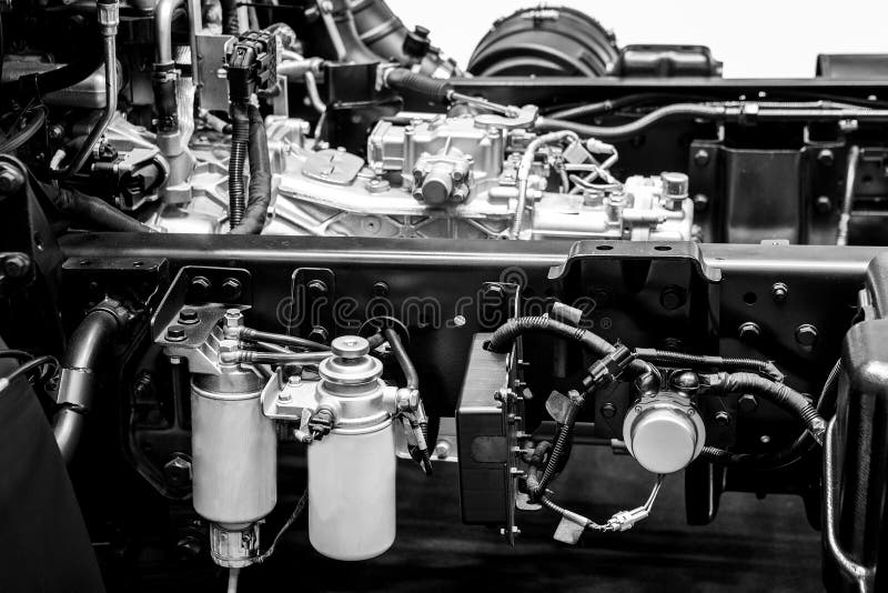 The Design of the Modern Car Engine Stock Photo - Image of hood, modern ...