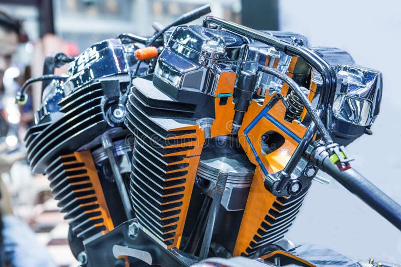 The Design of the Modern Car Engine Stock Image - Image of repair ...