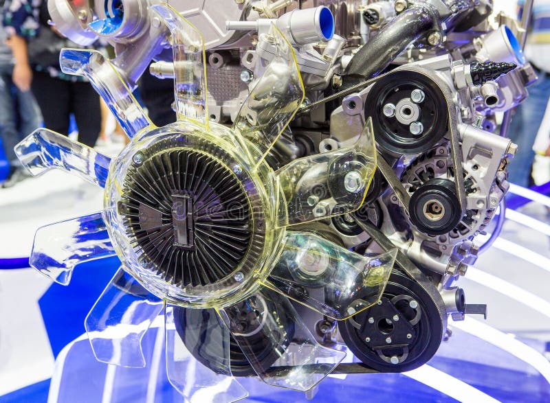 The Design of the Modern Car Engine Stock Photo - Image of mechanical ...