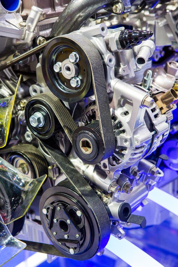 The Design of the Modern Car Engine Stock Image - Image of modern ...