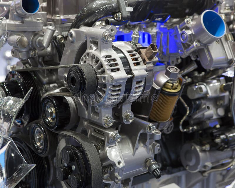 The Design of the Modern Car Engine Stock Image - Image of energy ...
