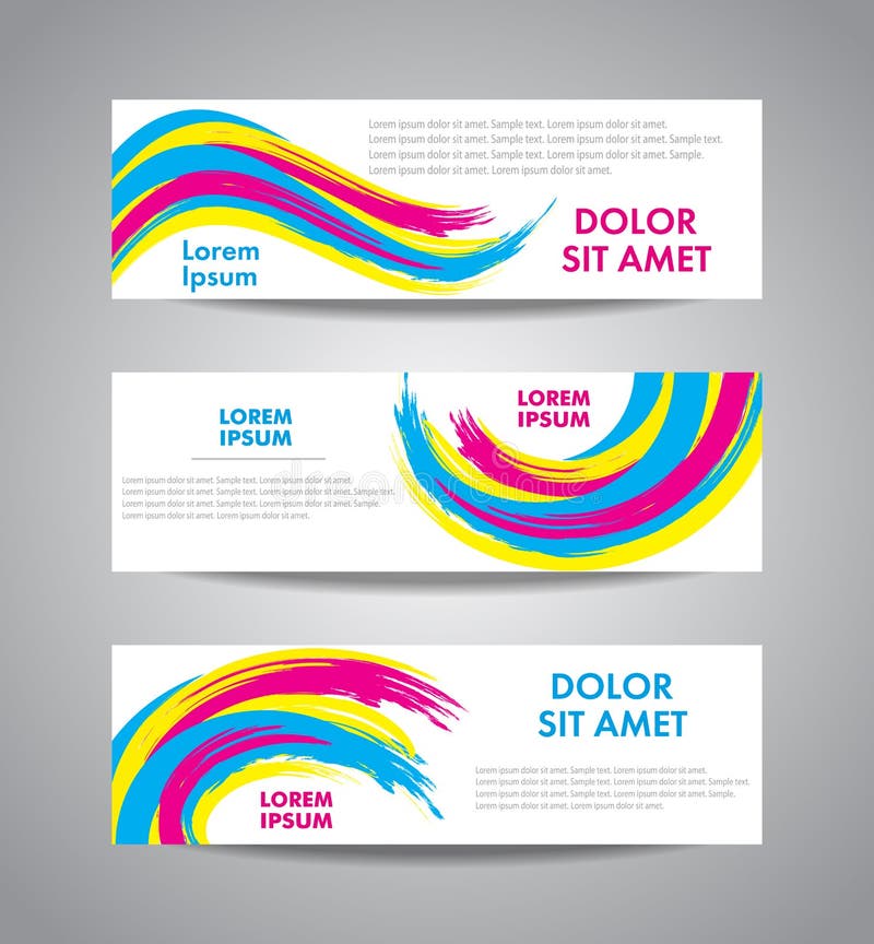 Design Modern Colorful Banner. Set Template Stock Vector - Illustration ...