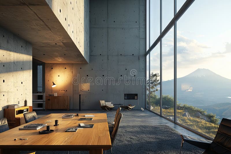 Design of a Modern Conference Room with Large Windows and Sleek Design ...