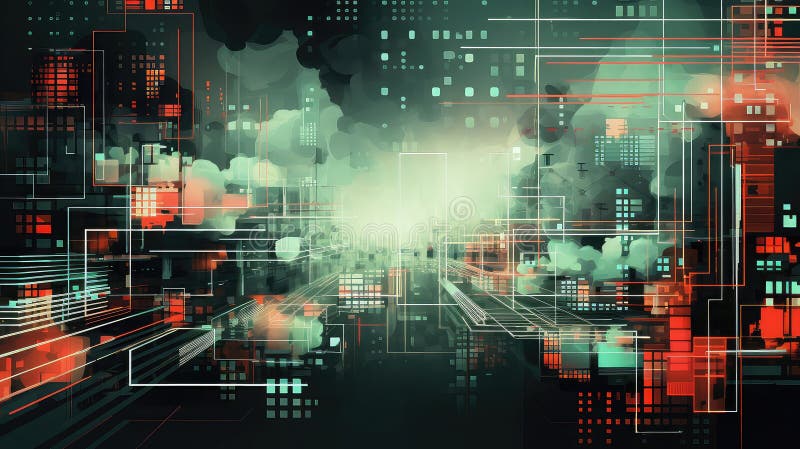 Design Modern Digital Background Stock Illustration - Illustration of ...