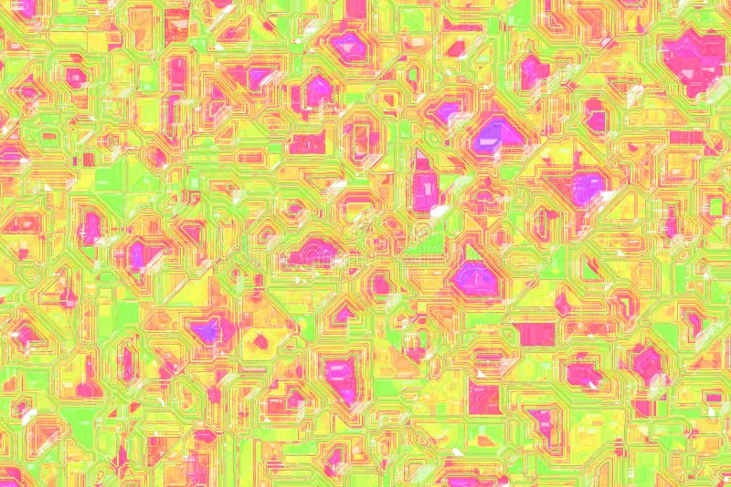 Beautiful Design Optic Multi Colored Toxic Acid Pattern Digital Art ...