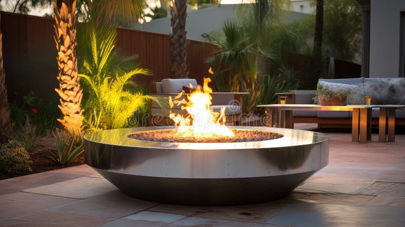 Design modern fire pit stock illustration. Illustration of elegant ...