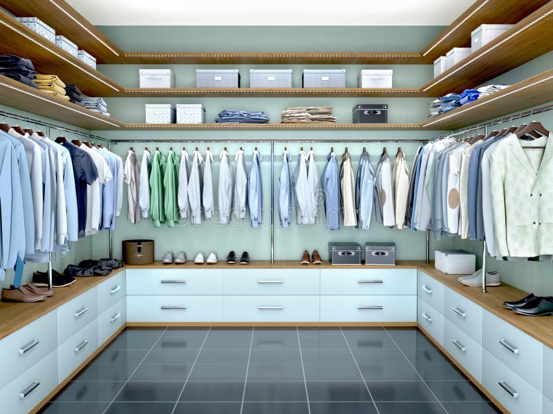 Design of a Modern Men`s Wardrobe. Stock Image - Image of shirt, casual ...