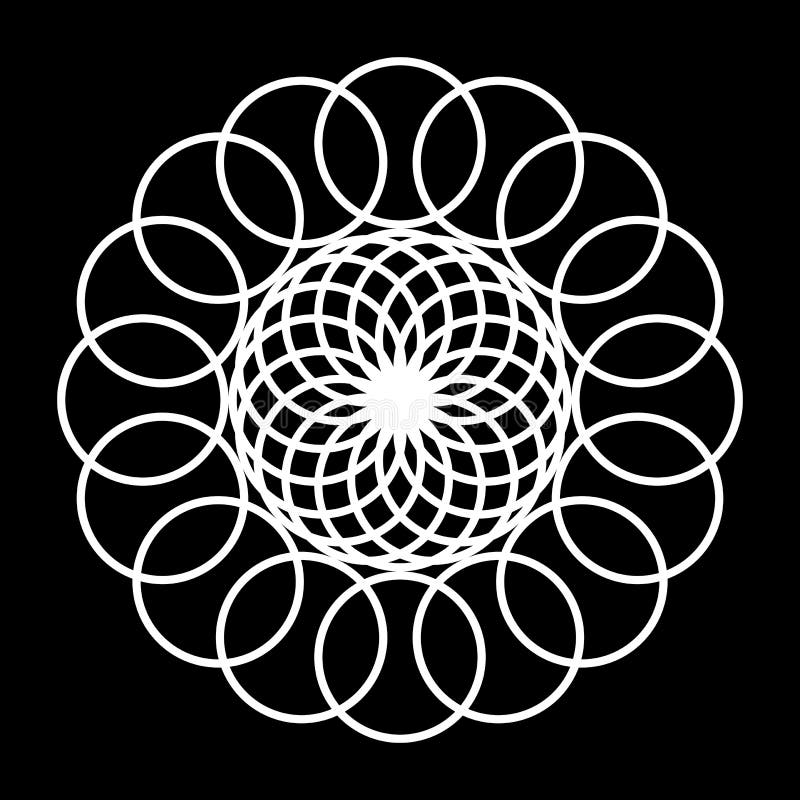 Design Monochrome Decorative Circle Element Stock Vector - Illustration ...