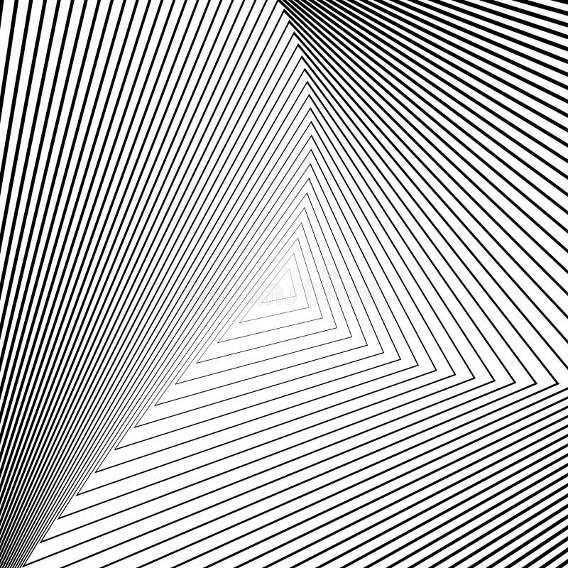 Triangle Abyss. Monochrome Rectangles Expanding from the Center ...