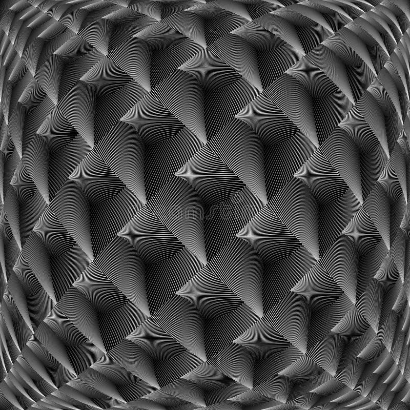 Design Monochrome Warped Grid Diamond Pattern Stock Vector ...