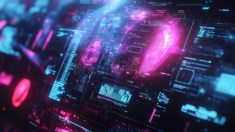 Design Morphing Holographic UI Stock Illustration - Illustration of ...