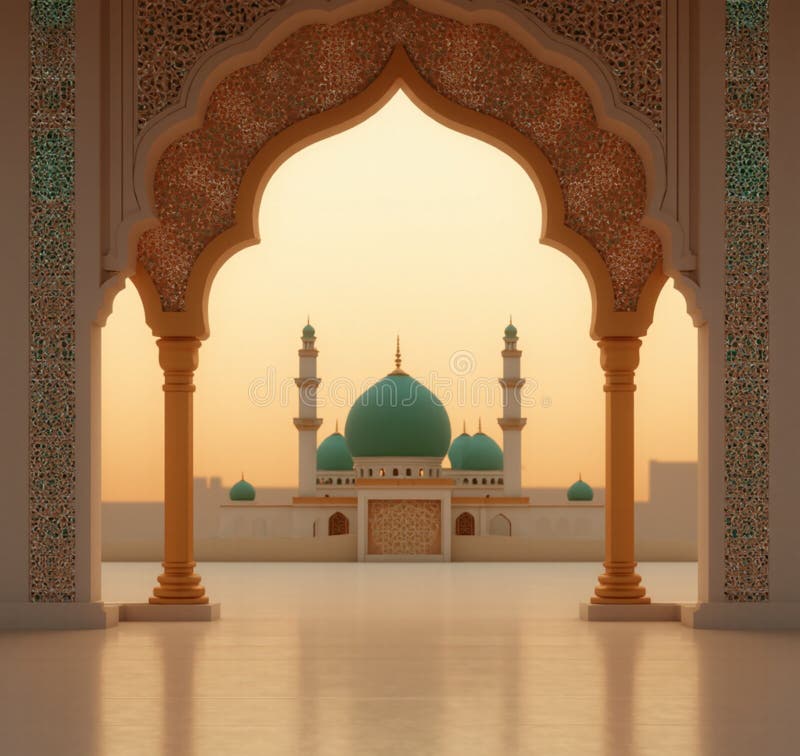 Design of Mosque for Islamic Background, Ramadan Theme Stock ...