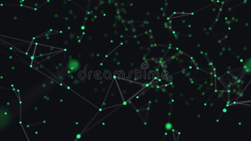 The Design of the Movement is a Combination of Green Particles. Motion ...