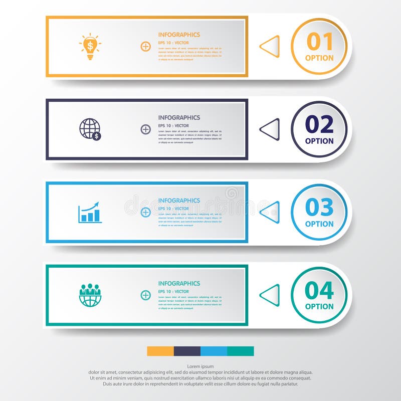 Design Multicolor Number Timeline/graphic or Website.Vector Eps10 Stock ...