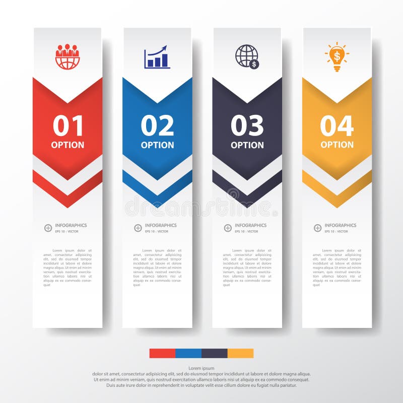 Design Multicolor Number Timeline/graphic or Website.Vector Eps10 Stock ...