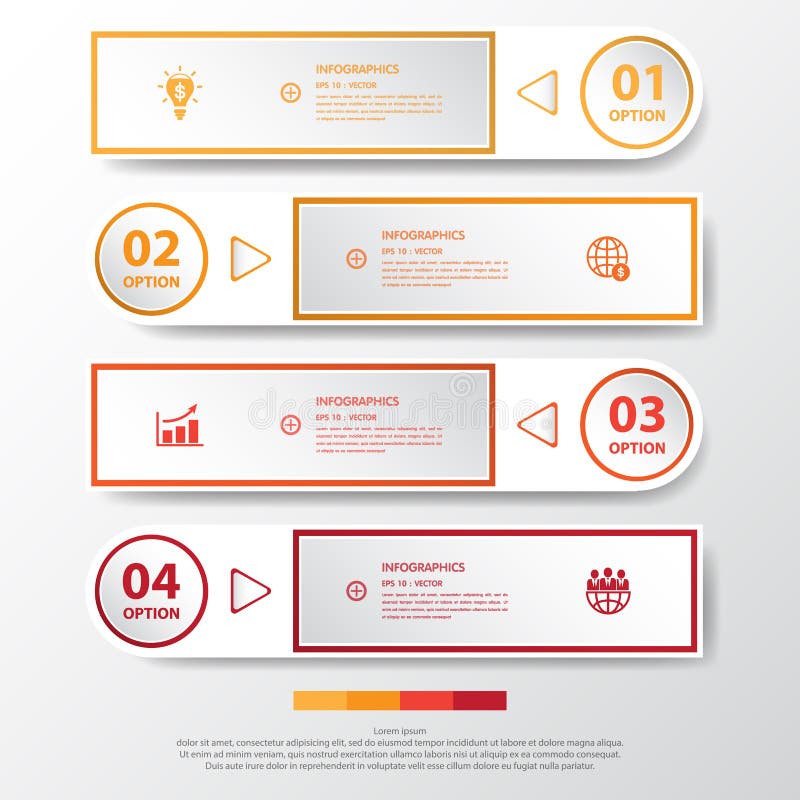 Design Multicolor Number Timeline/graphic or Website.Vector Eps1 Stock ...