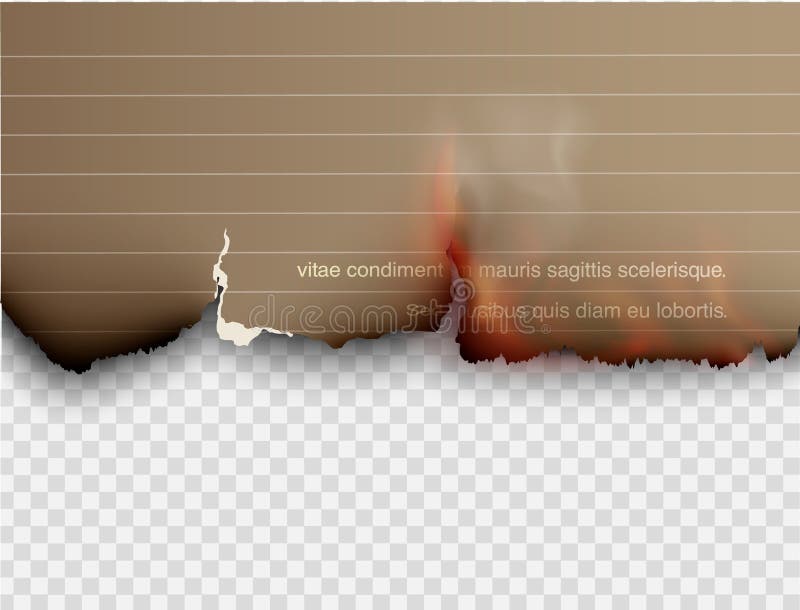 Burning Templates Torn Paper with Fire Stock Illustration ...
