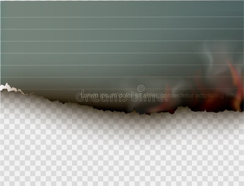 Burning Templates Torn Paper with Fire Stock Illustration ...