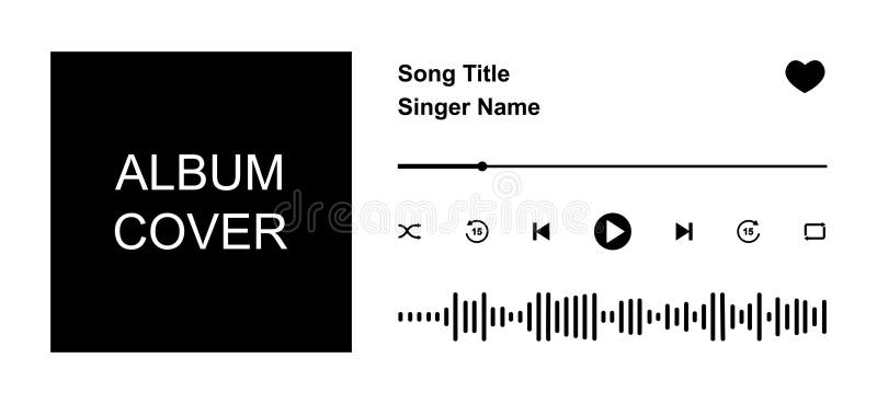 Design of Music Player App Interface with Song Photo Frame, Buttons ...